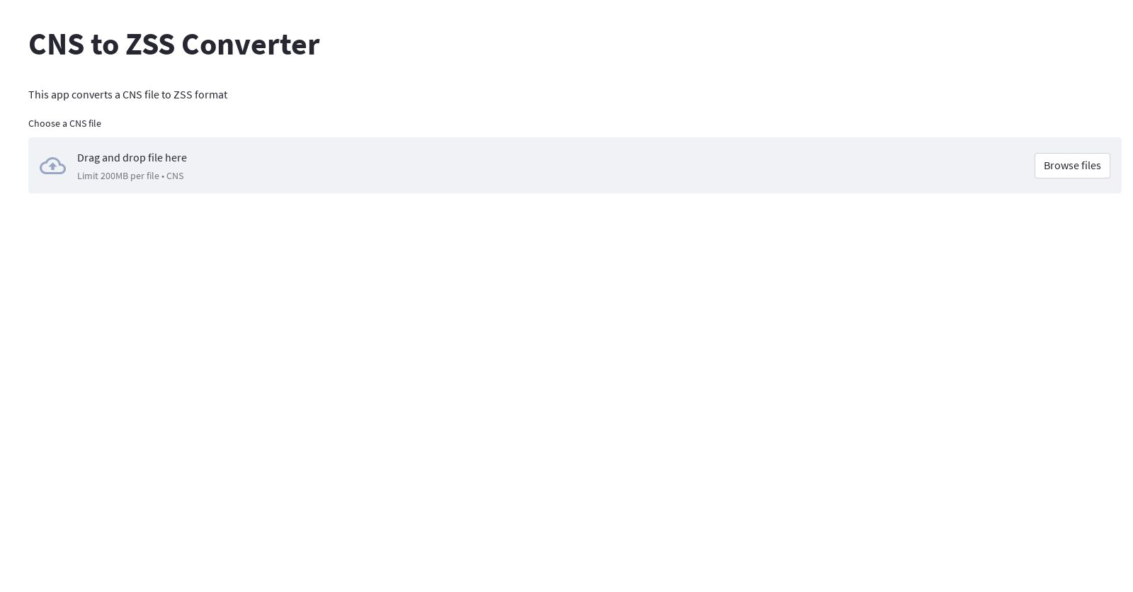 CNS to ZSS Converter by Prompt