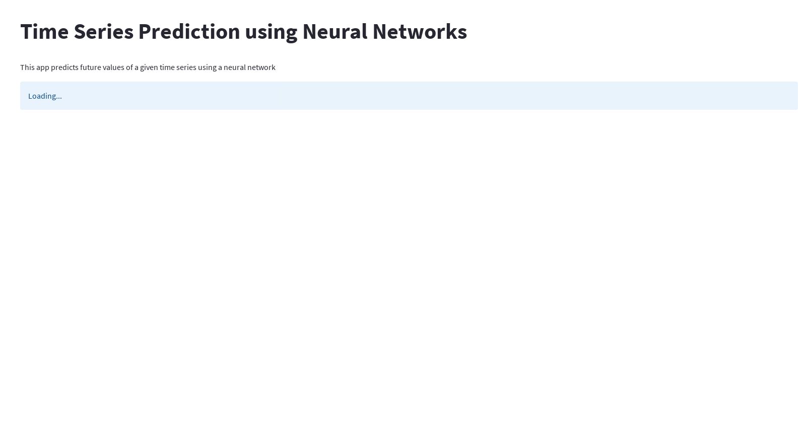 Time Series Prediction using Neural Networks by Prompt
