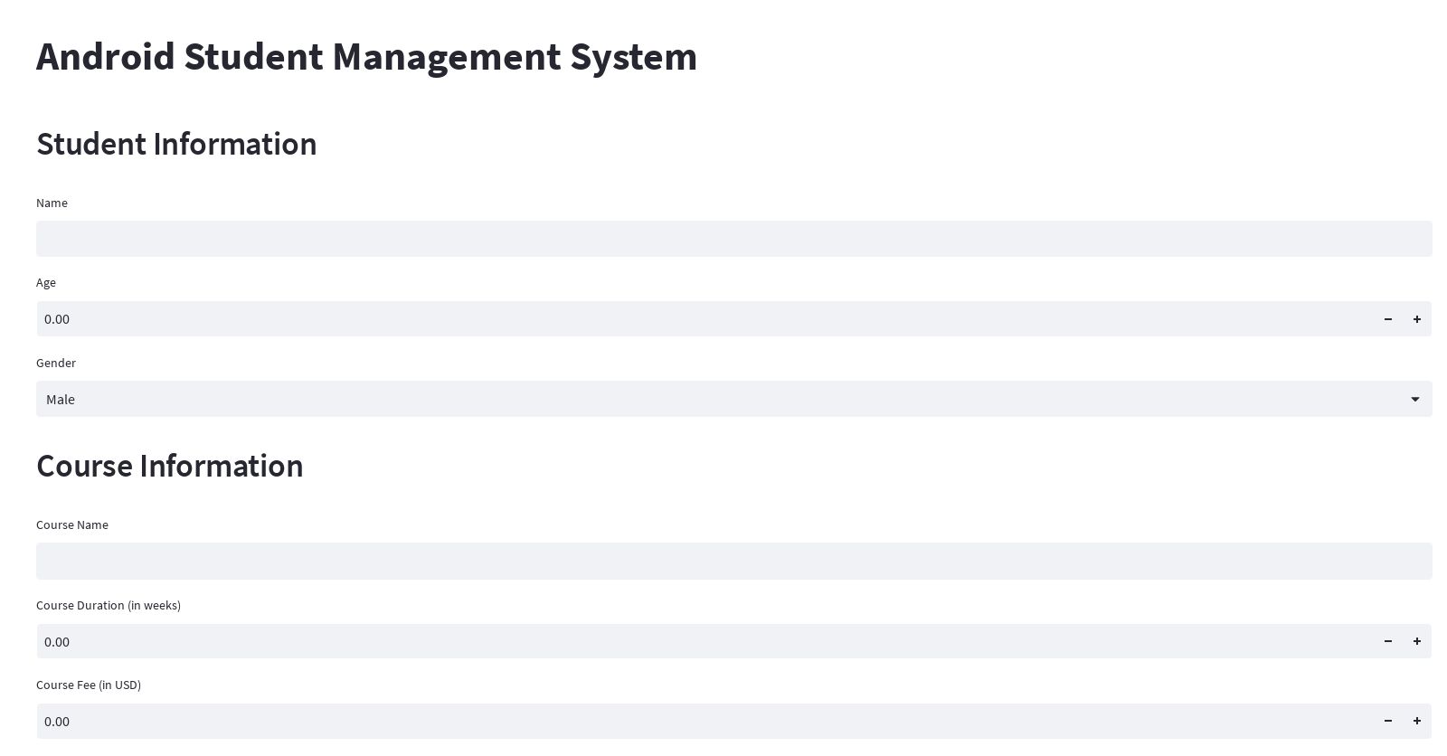 Android Student Management System by Prompt