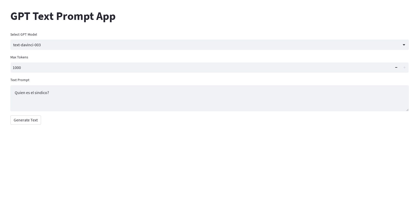 GPT Text Prompt App by Prompt