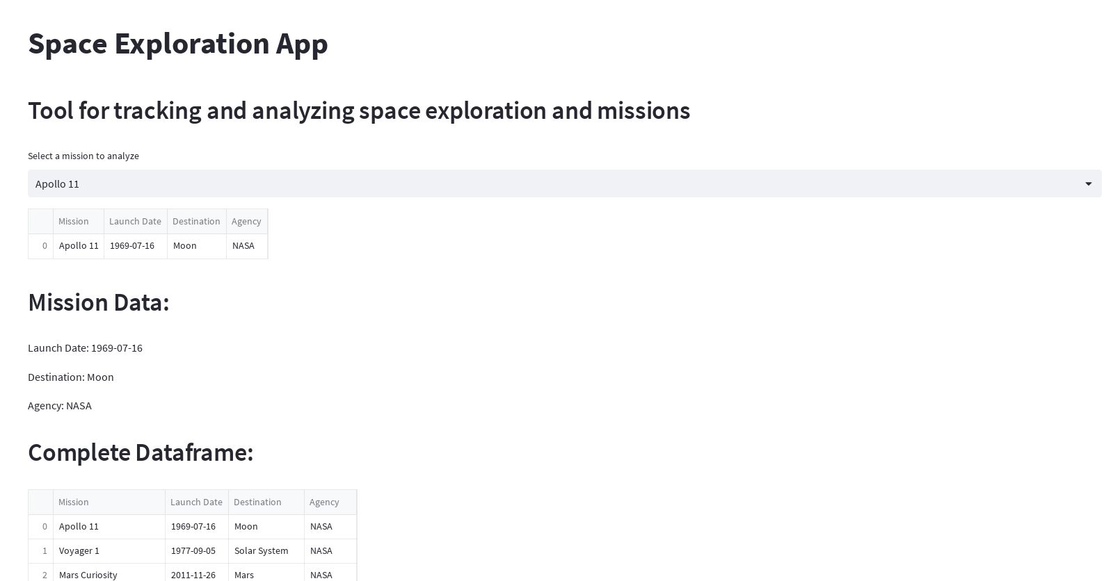 Space Exploration App by Apps