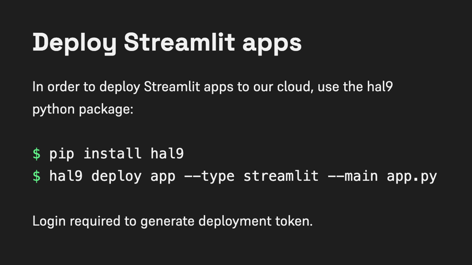 Deploy Streamlit